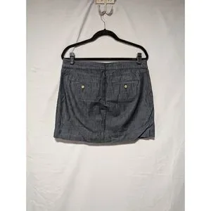 Gap 1969 | Skirts | Gap Womens Chambray Denim Mini Skirt Dark Wash ...
